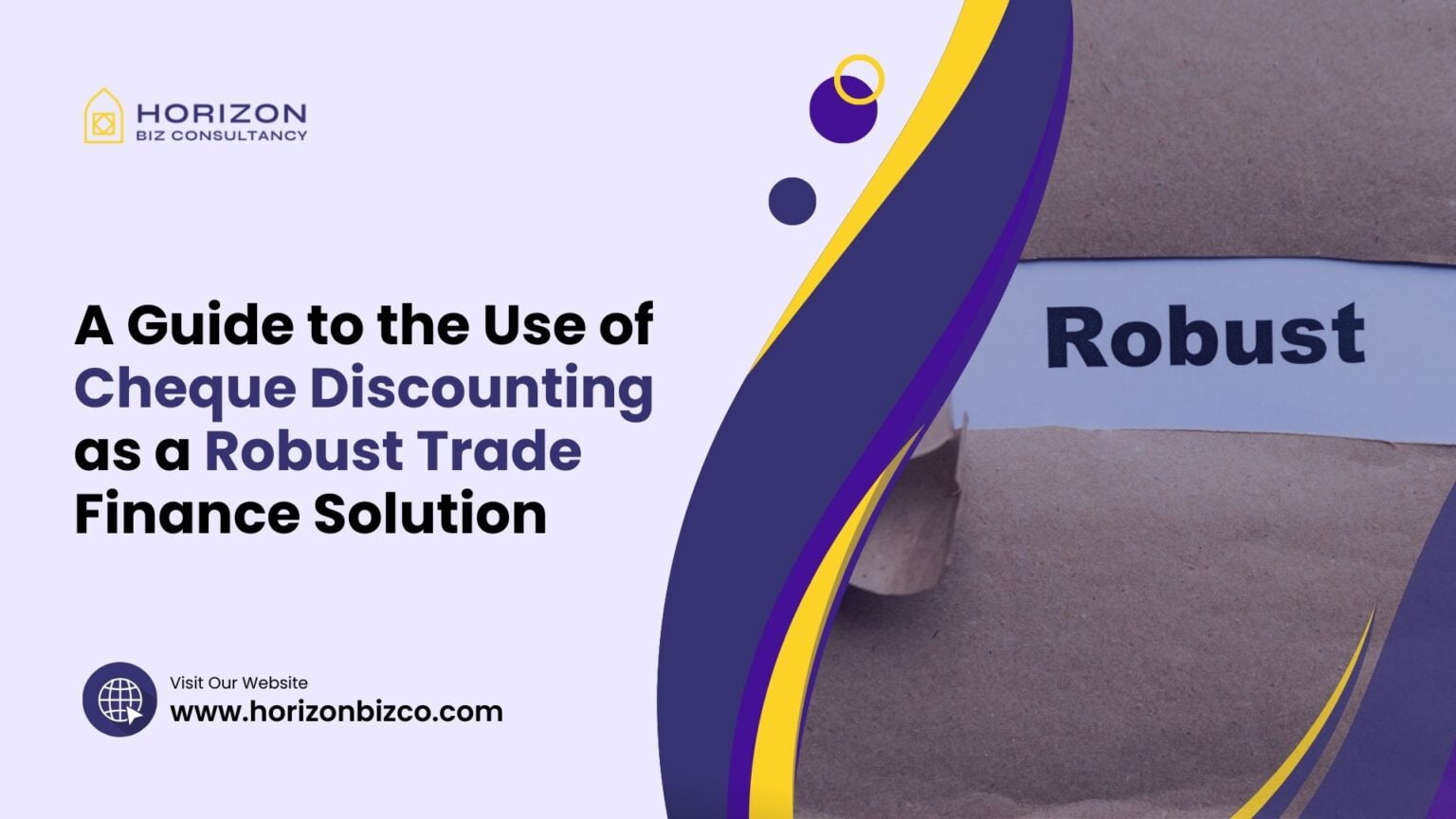Guide to Use of Cheque Discounting as a Robust Trade Finance Solution